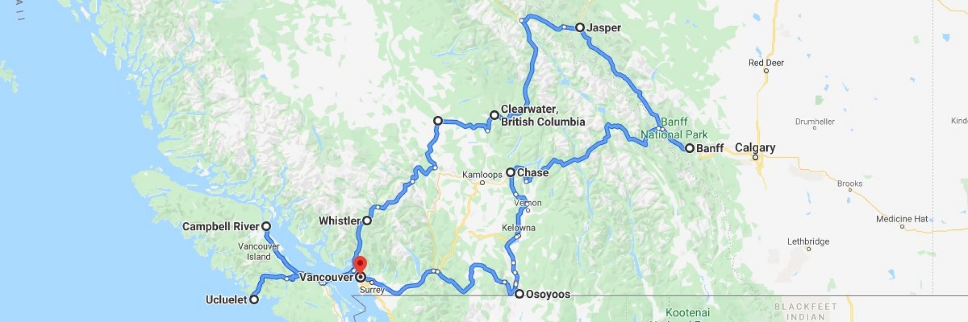 Drie weekse classic roadtrip West-Canada