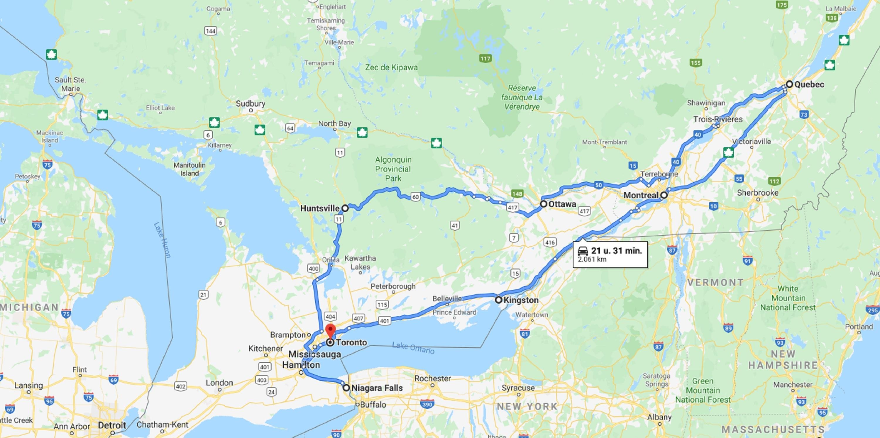 Twee weekse Classic Roadtrip Oost Canada